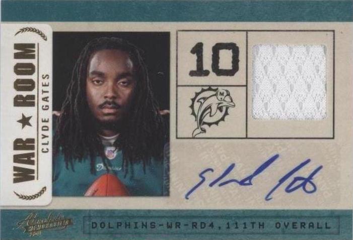2011 Panini Absolute Memorabilia - War Room Clyde Gates #36 Materials ...