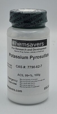 Potassium Pyrosulfate, ACS, 99+%, 100g | eBay