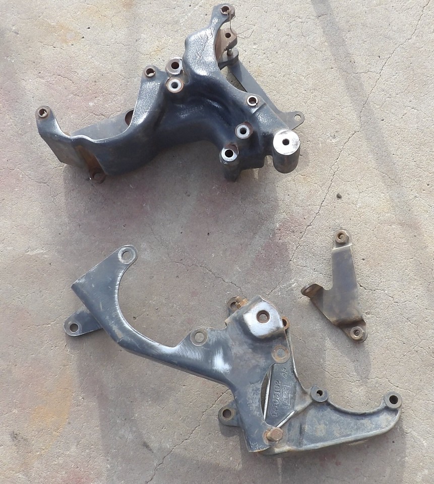 96-00 Chevy GMC 2500 3500 454 7.4 Serpentine Pulley Belt Brackets PS ...