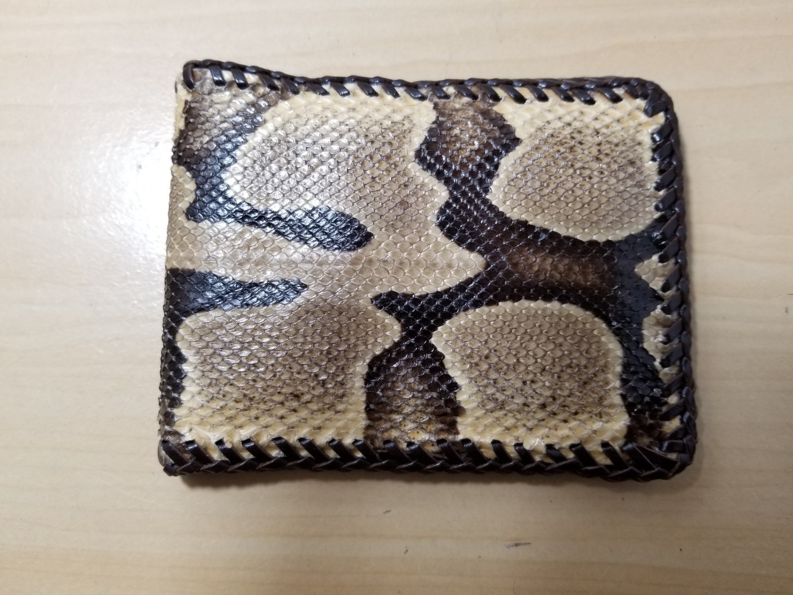 NEW Authentic PYTHON SKIN Wallet bi-Fold Men Billfold Gator Original ...