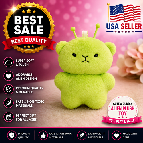 Alien Plush Keychain Cute Cartoon Backpack Pendant Stuffed Toy Brand ...