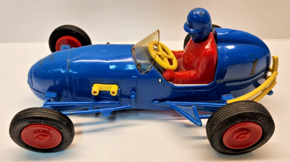 Vintage1940's Nosco 9" Plastic Wind-up Race Car. Nice Colorful Vintage ...