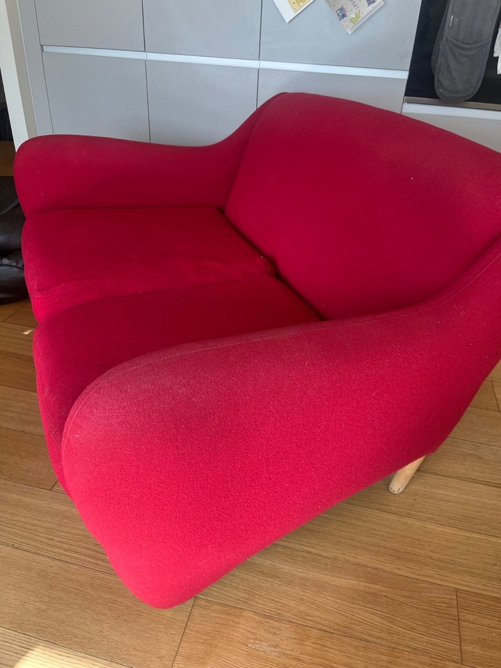 SCP Balzac Red Wool Two Seater Sofa | eBay UK