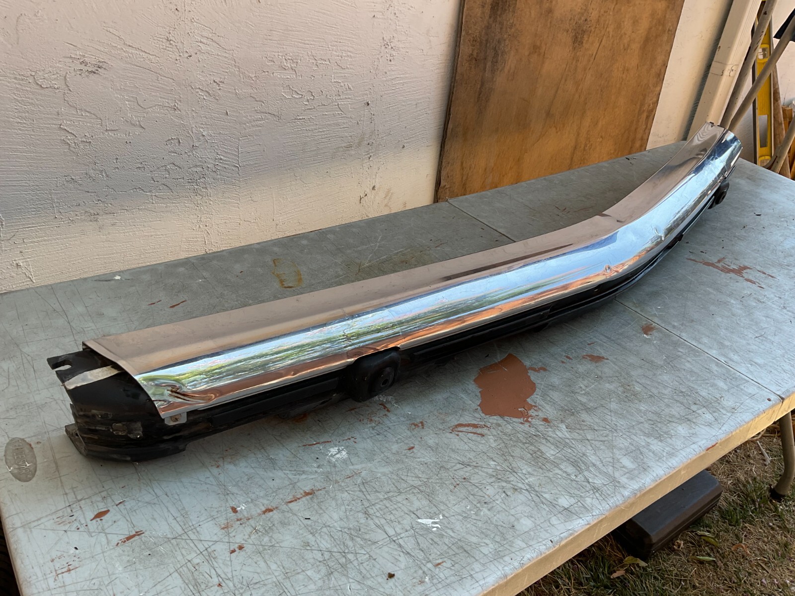 84-89 Mercedes W107 R107 USA Specs Front Bumper Bar & Chrome Plate ...