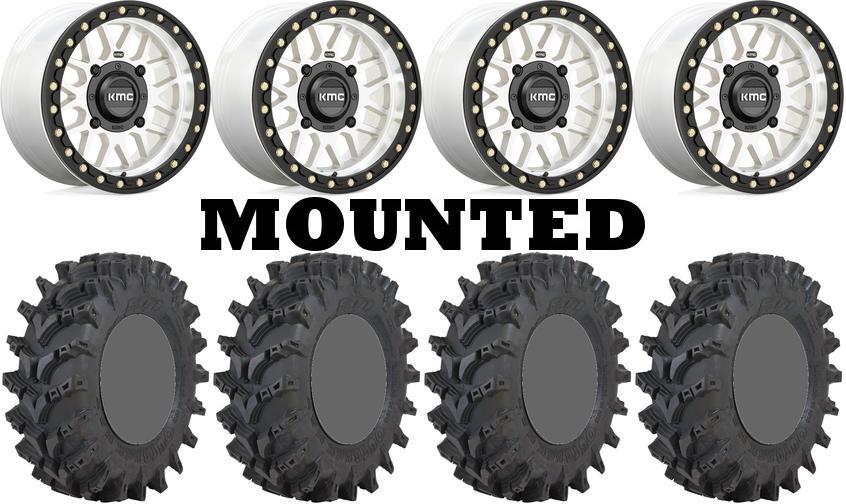 Kit 4 STI Outback Max Tires 32x9.5-14 on KMC KS235 Grenade Beadlock ...