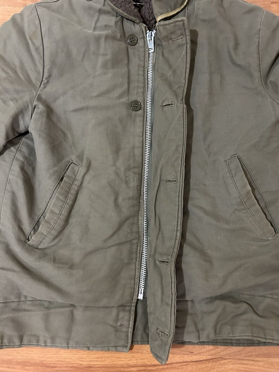 Vintage 1950's N-1 USN Deck Jacket Fit 24x28 (M,L) Sherpa Vintage 1950's N-1 USN Deck Jacket Fit 24x28 (M,L) Sherpa