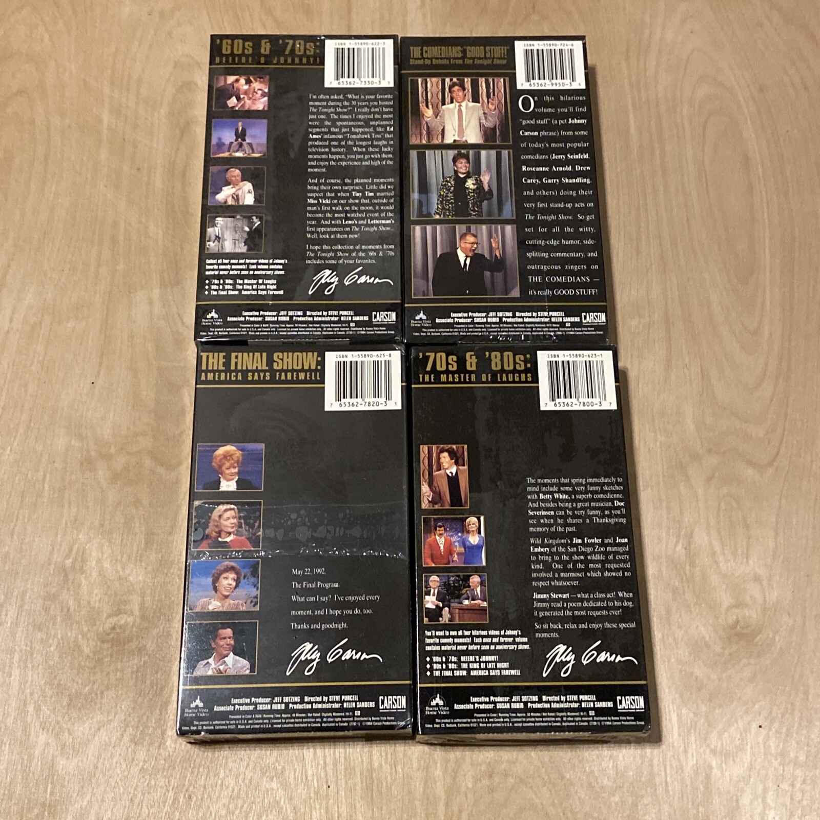 NEW SEALED THE JOHNNY CARSON COLLECTION 1994 Tonight Show 4 VHS Tapes ...