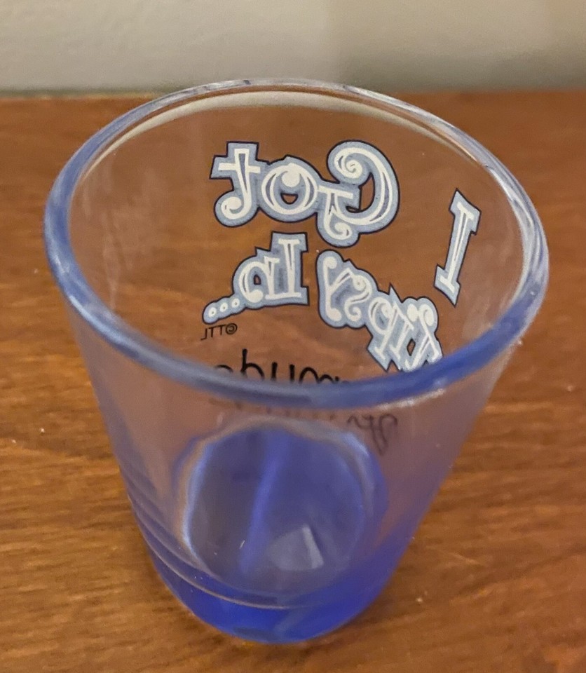 I got Tipsy In Bermuda Slanted Shot Glass Clear Blue. 2.4 Tall ...