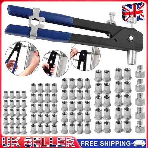 86PCS M3-M8 Heavy Duty Hand Riveter Rivet Gun Kit Threaded Rivet Nut ...