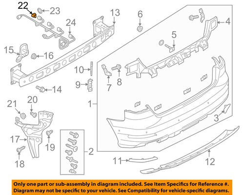 AUDI OEM A3 Parking Aid Backup Back Up Reverse Proximity-Sensor ...