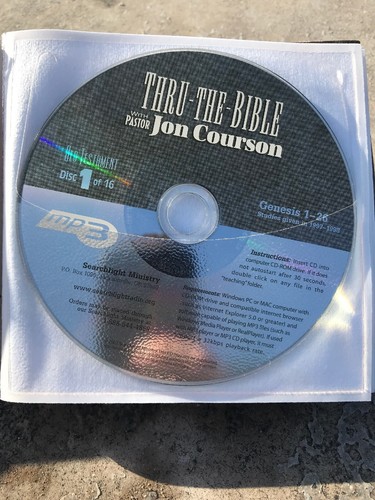 Thru The Bible W/ Jon Courson - Old Test 16 CD Set + Searchlight Bible ...