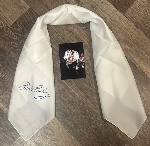 Elvis Presley White Authentic Concert Scarf 34”x34.5” WITH LOA | eBay