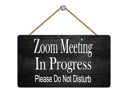Zoom Meeting In Progress Please Do Not Disturb Wooden Sign - Hanging ...
