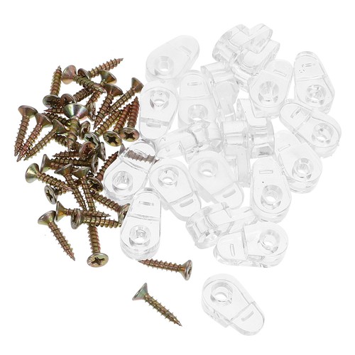 20 Pcs Glass Bracket Mirror Retaining Clips Holder for Wardrobe Cabinet ...