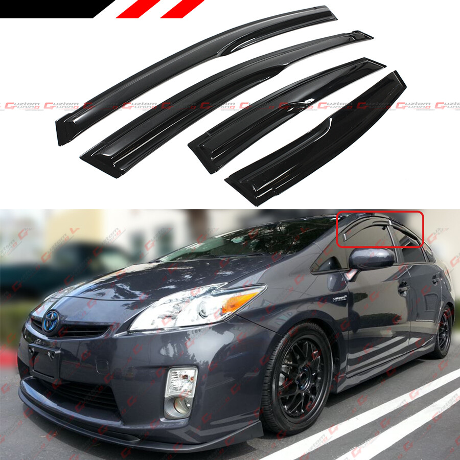 JDM WAVY 3D STYLE SMOKED WINDOW VISOR VENT SHADE FOR 2010-15 TOYOTA ...