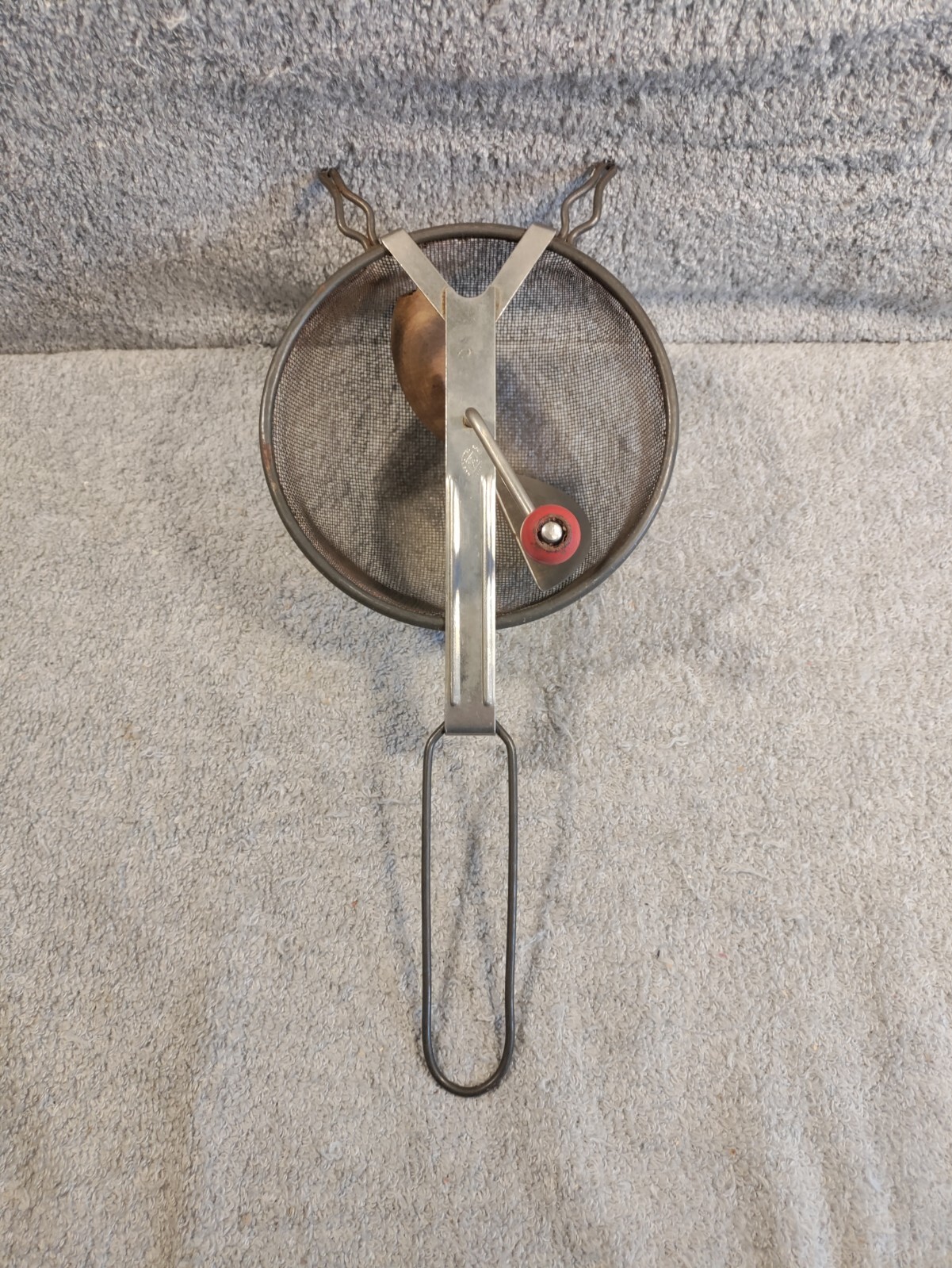 Colander Sifter Sieve Strainer 1930s A&J Paddle Handle Metal Wire ...