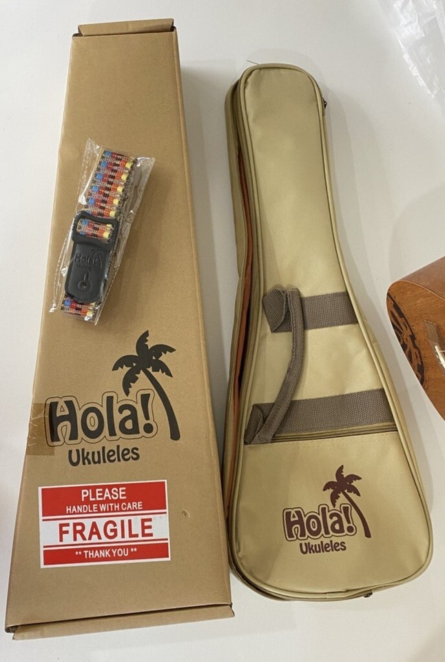 Concert Ukulele Bundle Deluxe Series by Hola! Music Model HM-124TT+ New ...