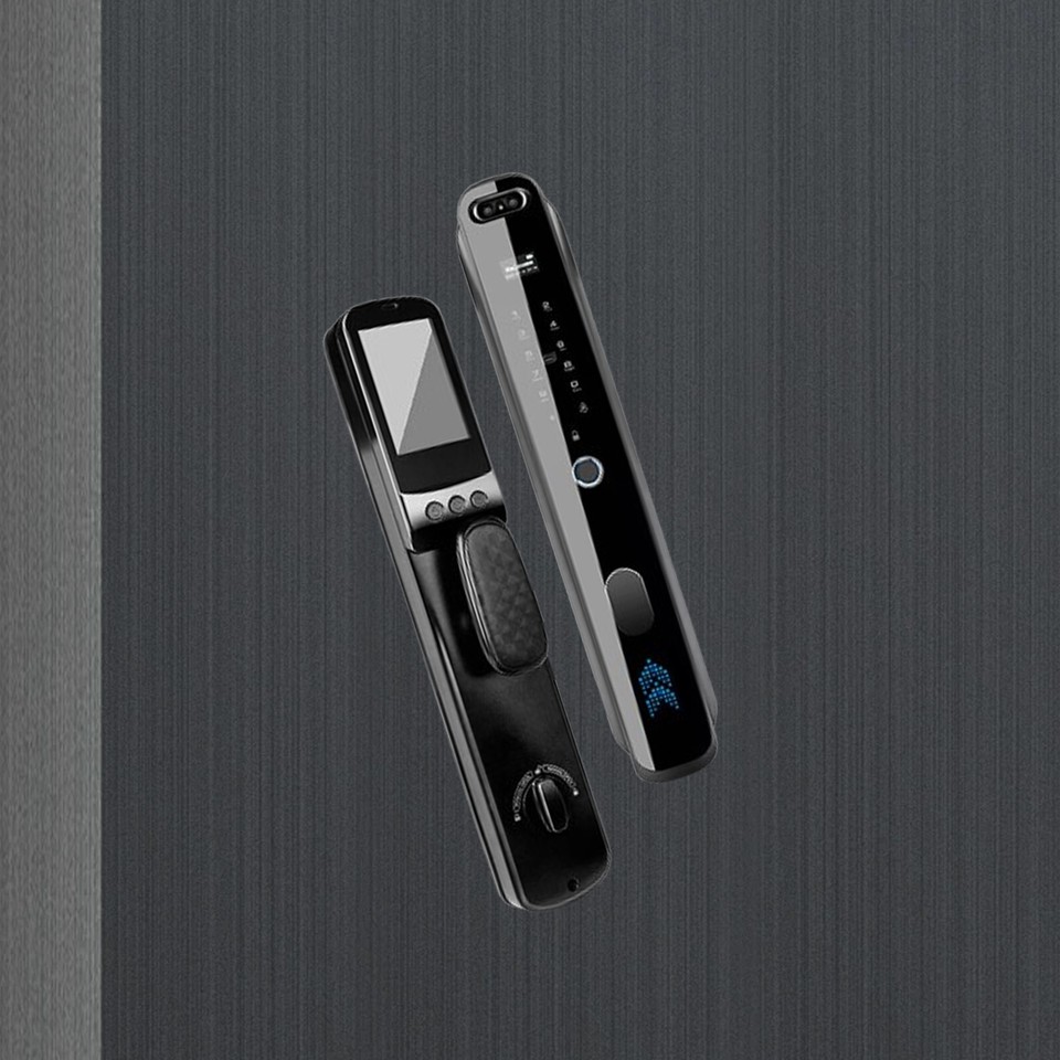 New 3D Face Smart Door Lock Security Camera with Fingerprint Password ...