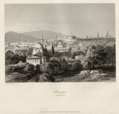 Turquía Bursa Original Grabado de Acero French 1850 | eBay