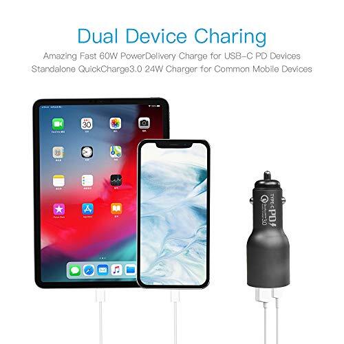 USB C PD PPS Car Charger - 84W Dual Port Fast Charging Adapter with 60W ...