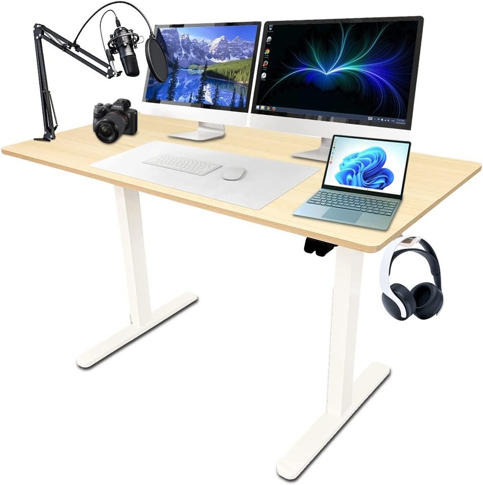 44''/55" Adjustable Electric Desk Computer Home Office Table Power ...