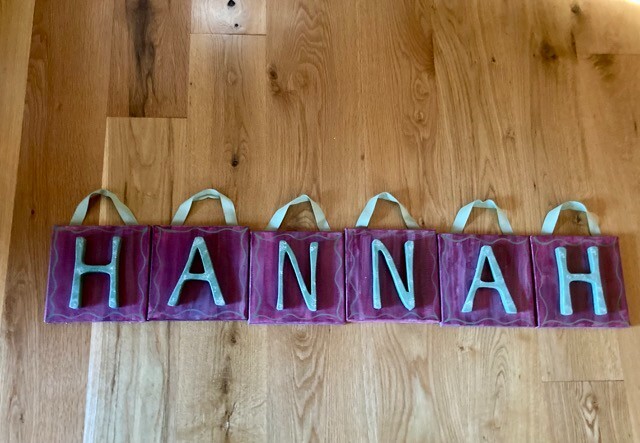 Hannah letters - name nursery decor | eBay