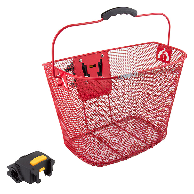 Sunlite Bicycle Basket Front Mesh With Quick Release Bracket - Red for ...