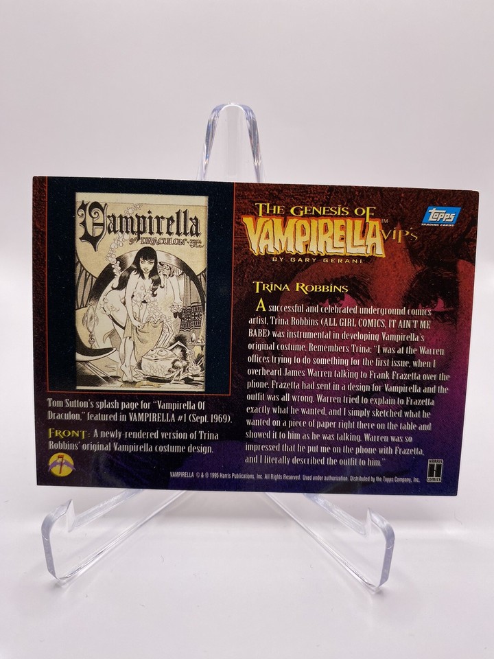 VISIONS OF VAMPIRELLA - 1995 Topps Trading Card #7 - The Genesis of ...
