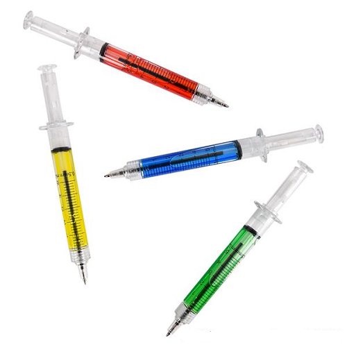 NEW Lot of 60 Syringe Shape Pens Ball Point Pen Hospital Nurse Novelty ...