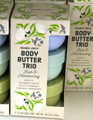 Trader Joe's Body Butter Trio Lavender Santal White Gardenia Pineapple ...