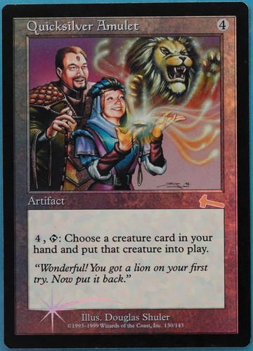 Quicksilver Amulet FOIL Urza's Legacy PLD Artifact Rare CARD (457814 ...