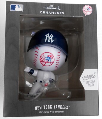 New York Yankees Bobblehead Hallmark Christmas tree Ornament New MLB | eBay