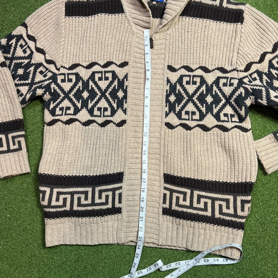 Pendleton Sweater Mens Large Big Lebowski Westerly Cardigan Lambswool ...