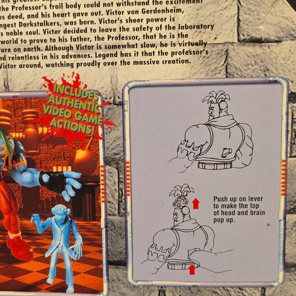 ToyBiz Capcom 1998 Darkstalkers 3 VICTOR & GHOST PROFESSOR NEW SEE ...