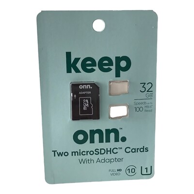 ONN MicroSDHC Adapter 100MB/s read speed 10 MB/s Write Speed Class 10 ...