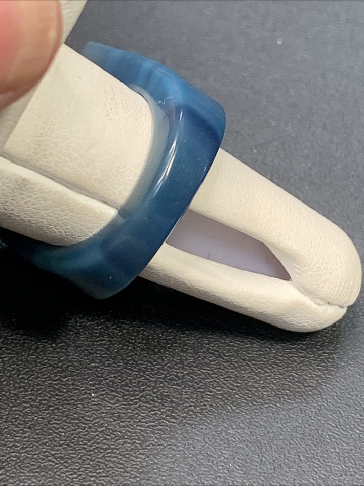 BoHo bohemian Solid blue Druzy Stone Crystal Ring Size 6 3/4 | eBay