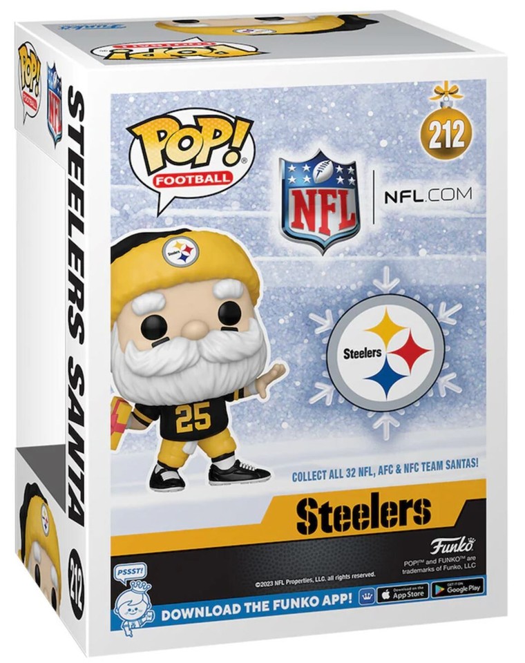 RARE Pittsburgh Steelers Santa Funko Pop! - Fanatics Exclusive Figure ...