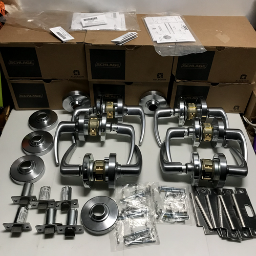 Lot of 6 Schlage ND10S ATH 626 Chrome Latch Sets - 5 Complete, 1 ...