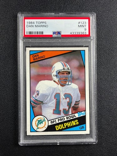 DAN MARINO PSA 9 1984 TOPPS FOOTBALL #123 ROOKIE DOLPHINS RC 9363 | eBay