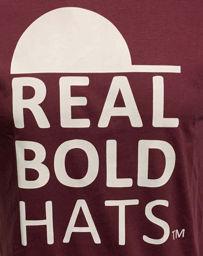 Real Bold Hats Logo Short Sleeve T - Maroon | eBay