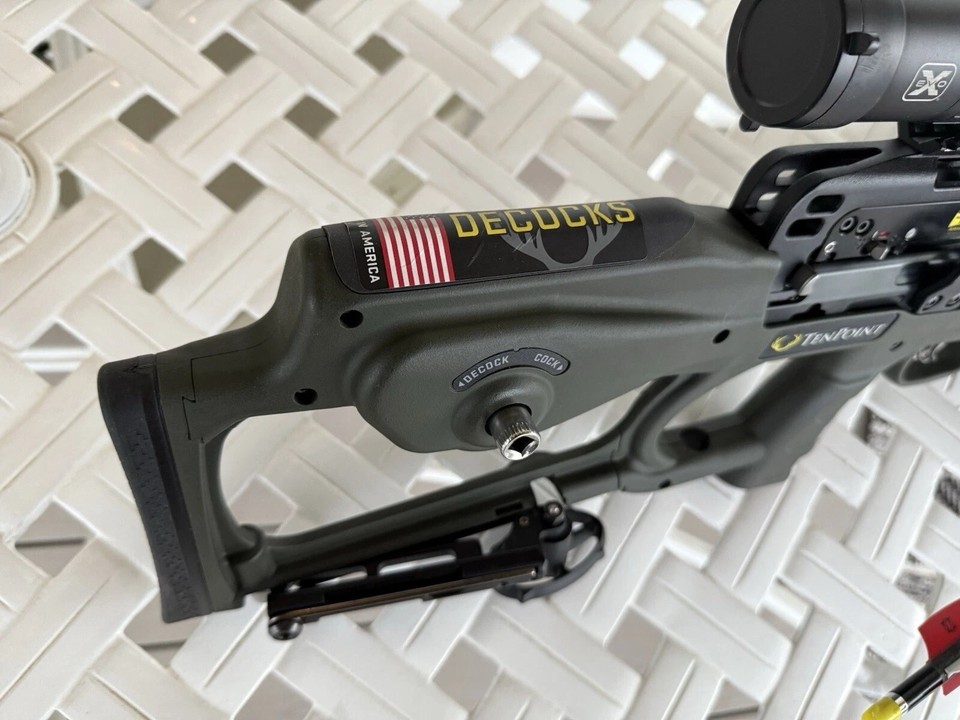 TenPoint Nitro 505 Crossbow w/ACUslide & EVO-X Elite Scope, Moss Green ...