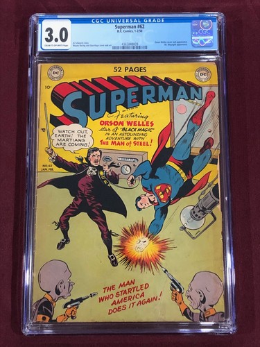 SUPERMAN 62 CGC 3.0 AL SCHWARTZ WAYNE BORING 1950 | eBay
