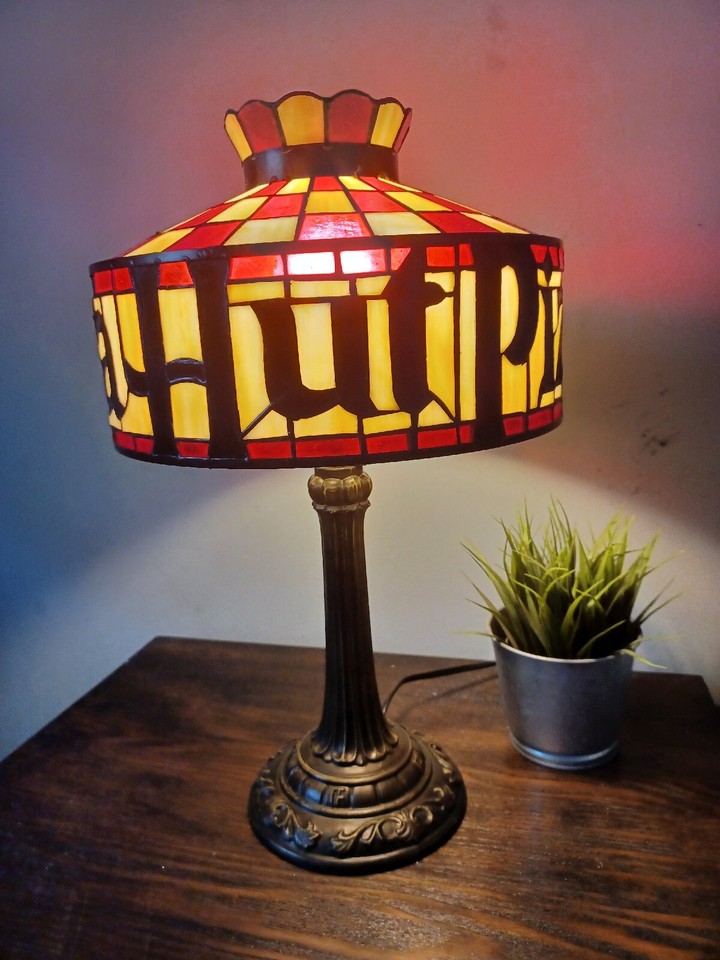 New Pizza Hut tiffany vintage style stained glass table lamp retro 80s ...
