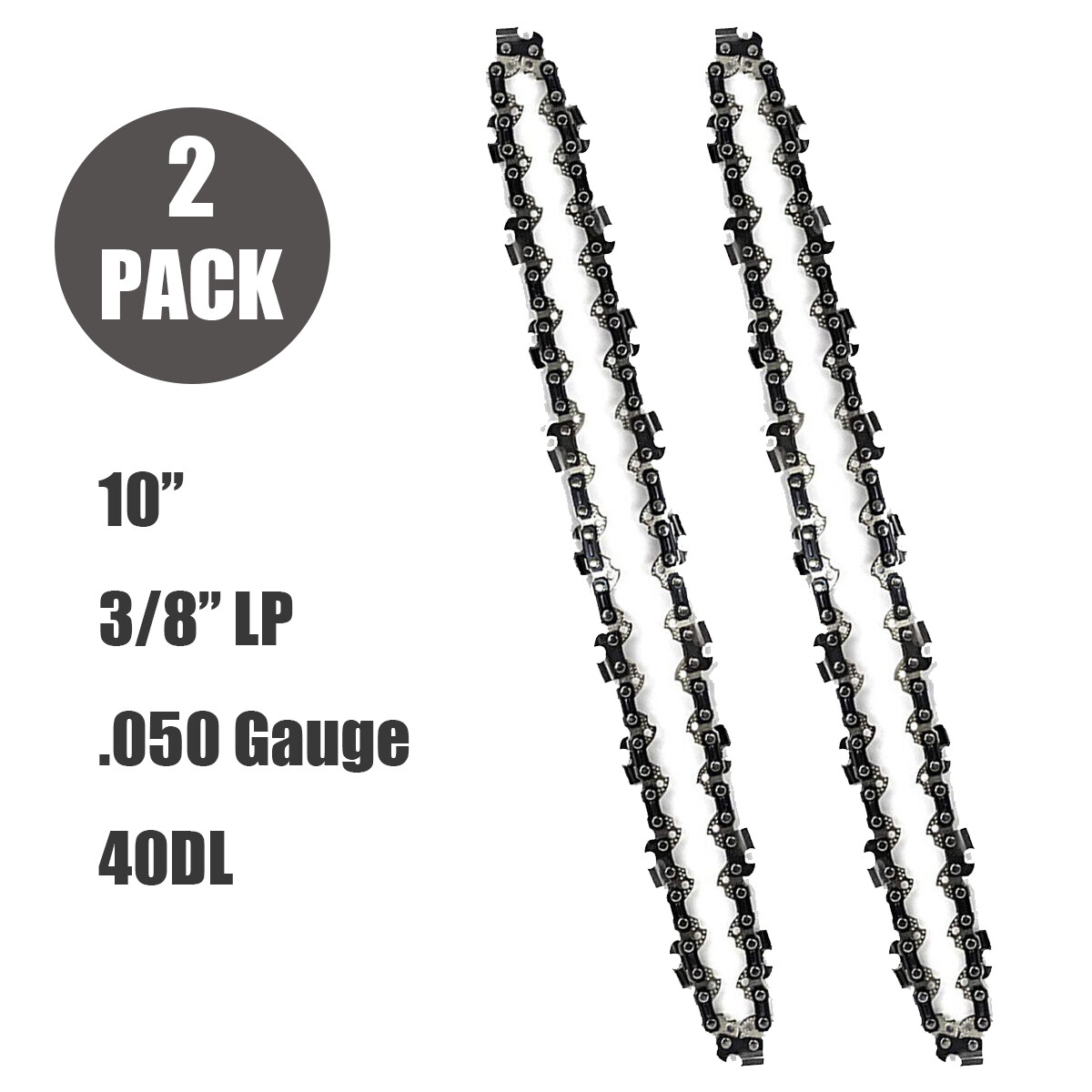 10" Chainsaw Chain Blade 40DL 3/8 LP .050 for Echo Remington Craftsman ...