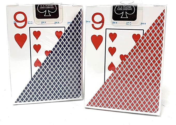 2 Decks Bee Jumbo Playing Cards Red & Blue Deck Casino Quality | eBay