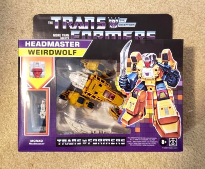 TRANSFORMERS G1 RETRO HEADMASTER WEIRDWOLF & MONXO FIGURE WALMART EX ...