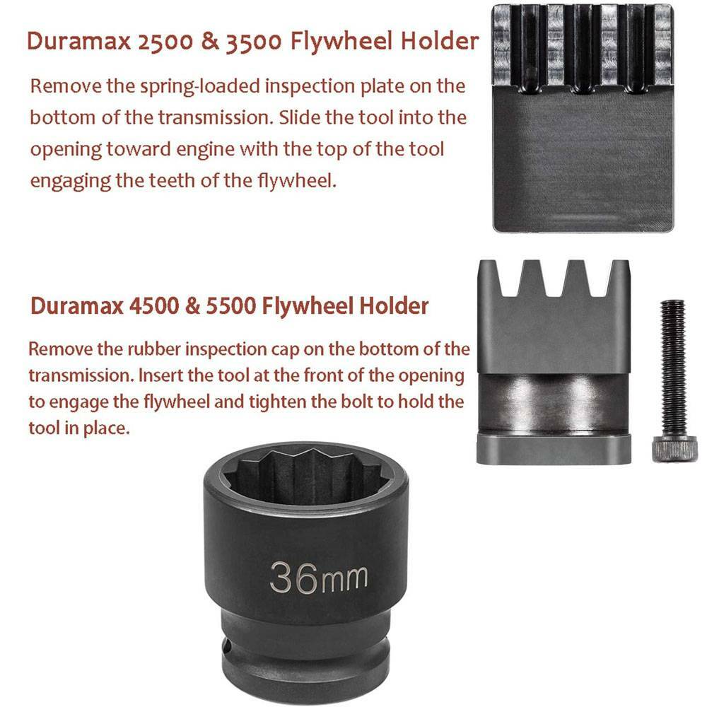 Flywheel Locking Tool Flywheel Turning Tool Kit For 6.6L Duramax ...