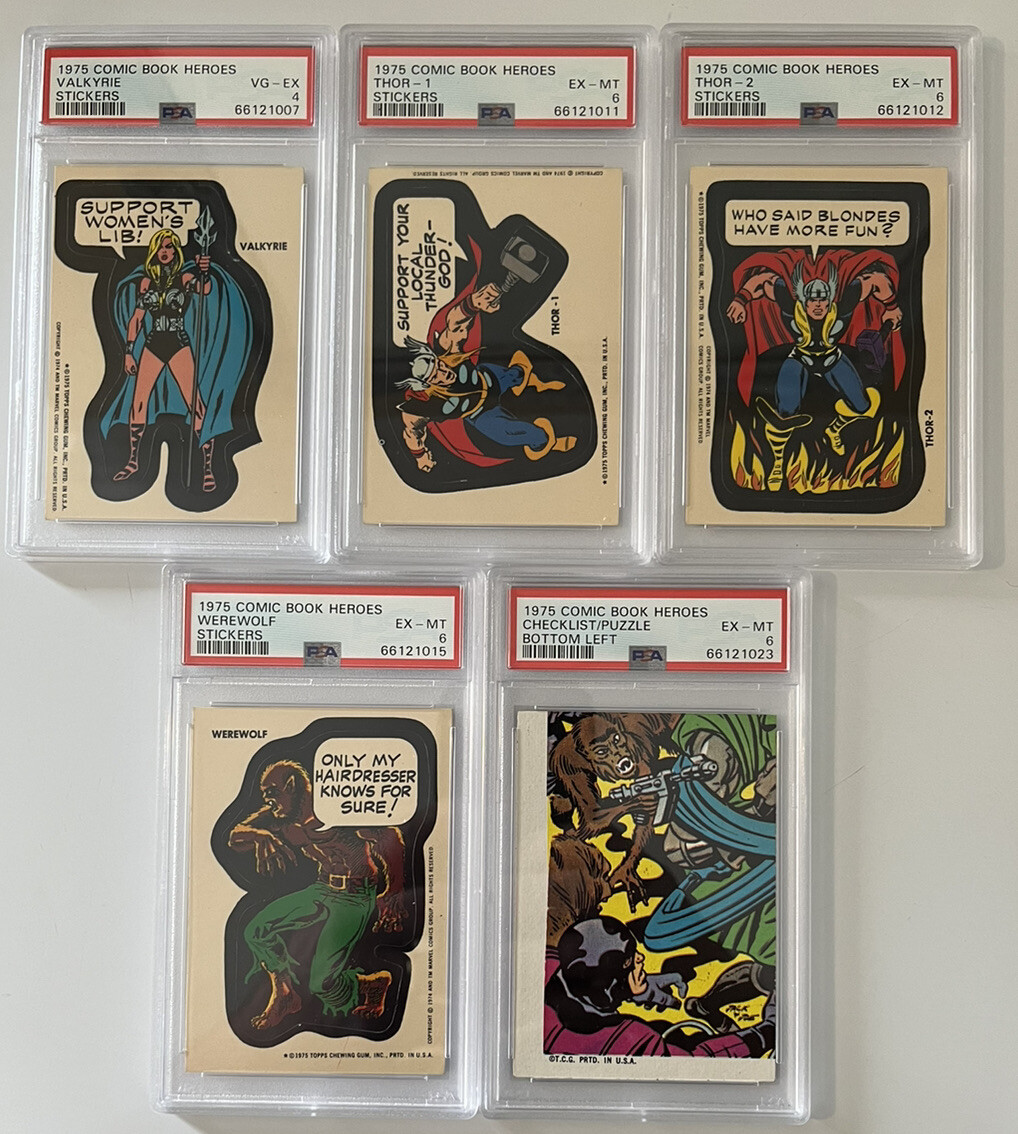 1975 Topps Comic Book Heroes Stickers Complete Set - Ranked #9 in PSA ...