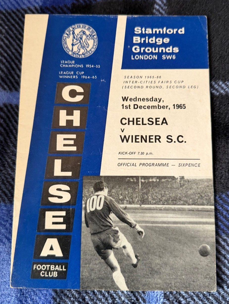 Chelsea v Wiener SC Fairs Cup 1965/66 | eBay UK