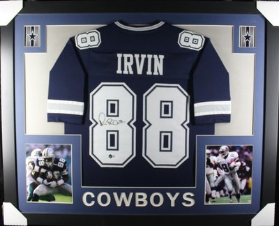 MICHAEL IRVIN Signed/Autographed Custom Jersey in 35x43 Frame - Beckett ...